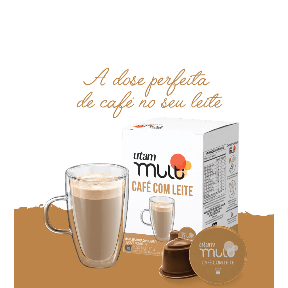 Café com leite Utam Multi 10 cápsulas - Compatíveis Dolce Gusto ...